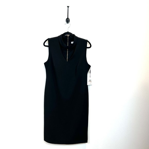 Calvin Klein | Dresses | Nwt Calvin Klein Sheath Dress Keyhole Neck ...